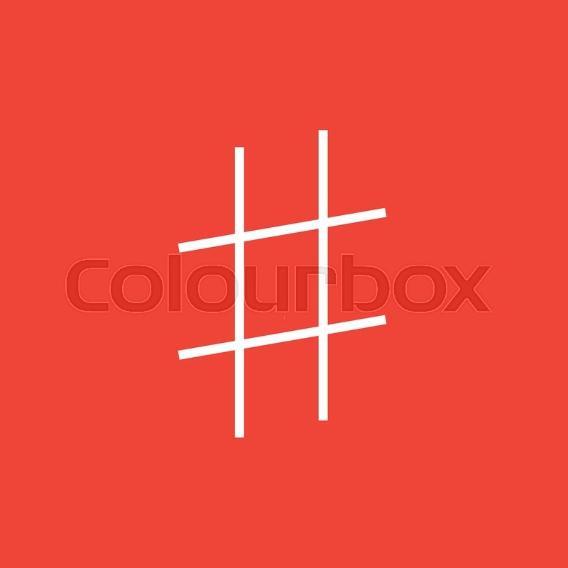 Hashtag symbol thick line icon with ... | Stock vector | Colourbox