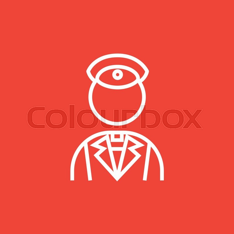 Conductor thick line icon with pointed ... | Stock vector | Colourbox