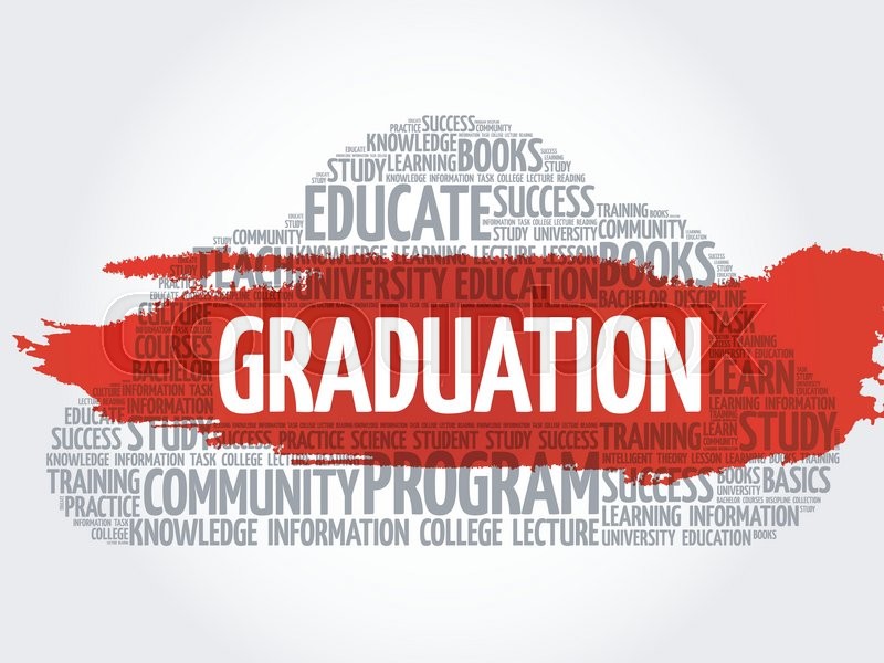 GRADUATION word cloud, education ... | Stock vector | Colourbox