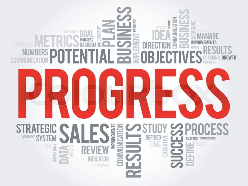 Progress word cloud, business concept | Stock vector | Colourbox