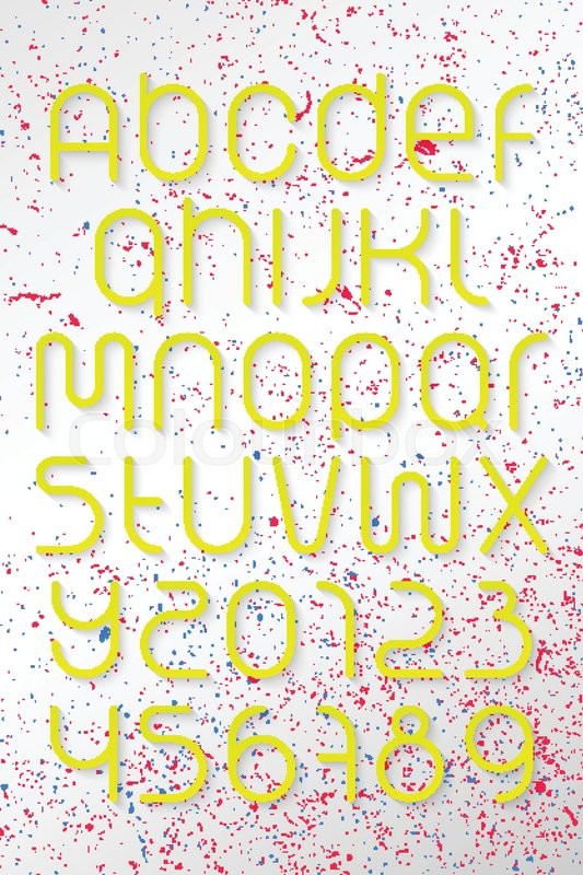 Set of round style alphabet letters ... | Stock vector | Colourbox