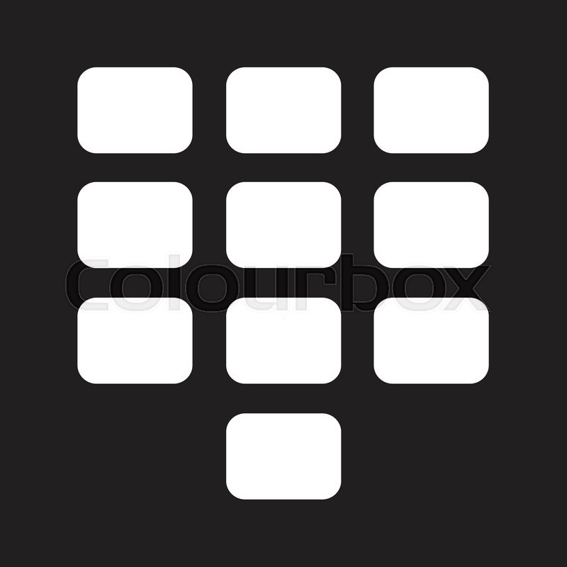 Keypad icon illustration design | Stock vector | Colourbox