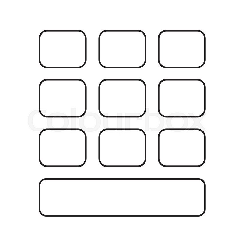 Keypad icon illustration design | Stock vector | Colourbox