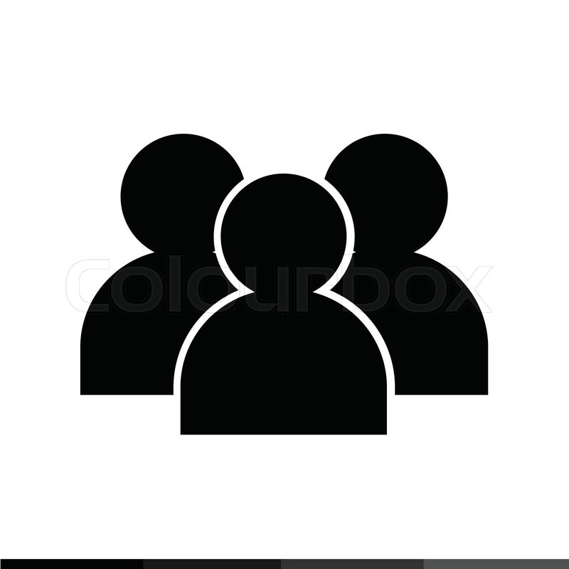 Multiple Users Icon Illustration ... | Stock vector | Colourbox