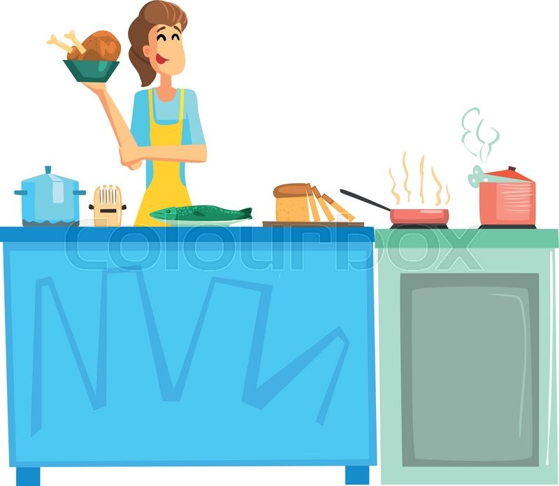 Cooking Contest Female Participant Fun ... | Stock vector | Colourbox