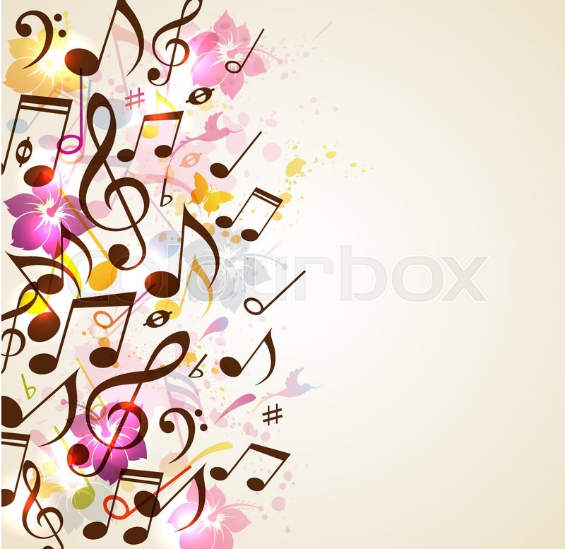 Abstract vector music background with ... | Stock vector | Colourbox
