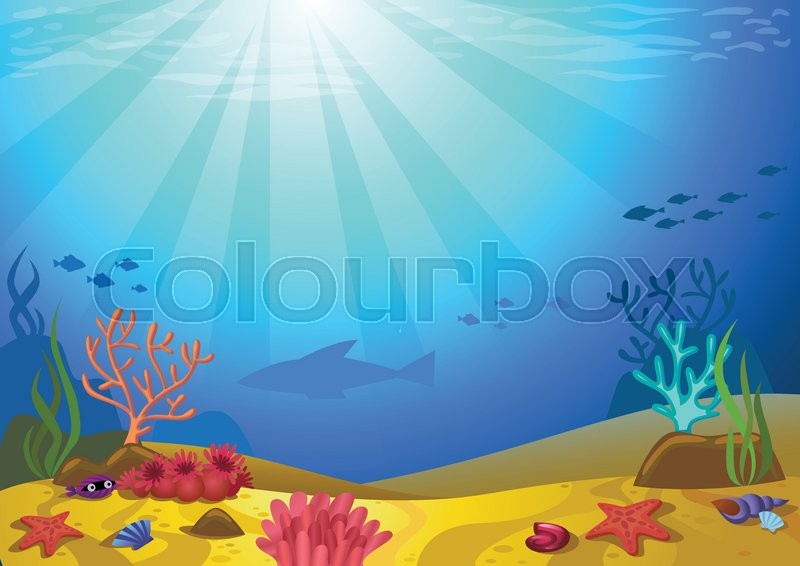 Vectorial illustration of a seabed ... | Stock vector | Colourbox