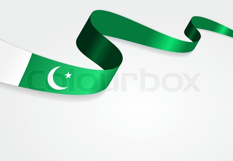 Pakistani flag wavy abstract ... | Stock vector | Colourbox