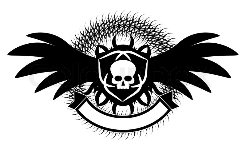 Gothic emblem with scull | Stock vector | Colourbox