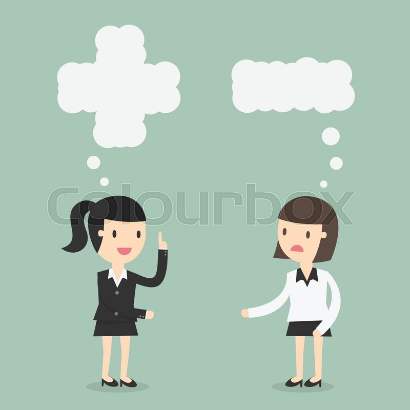 Positive and Negative Thinking. ... | Stock vector | Colourbox