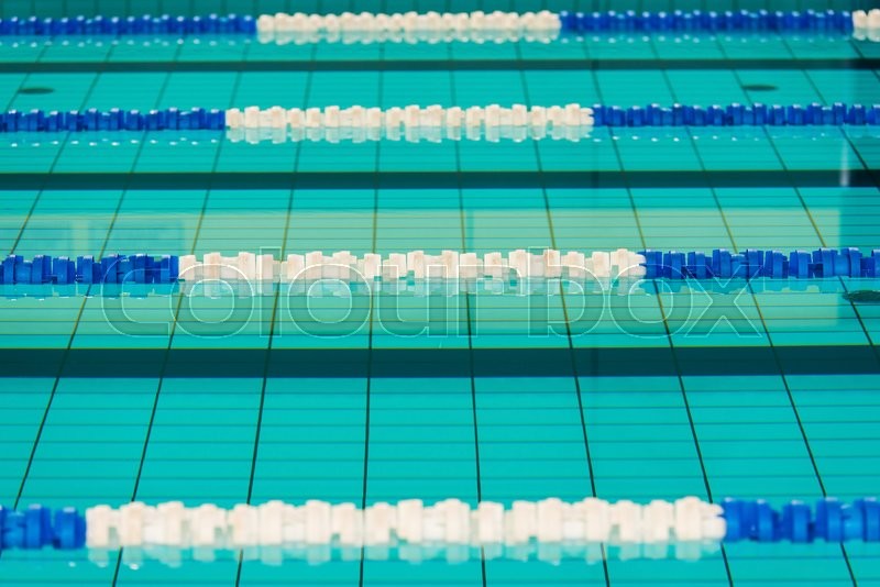 Swimming Pool Lanes Closeup Photo. ... | Stock image | Colourbox