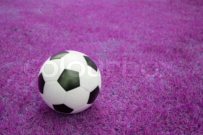 Pink Soccer Ball On Grass