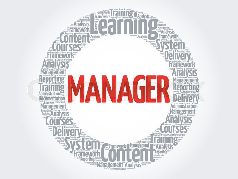 Manager circle word cloud, business ... | Stock vector | Colourbox