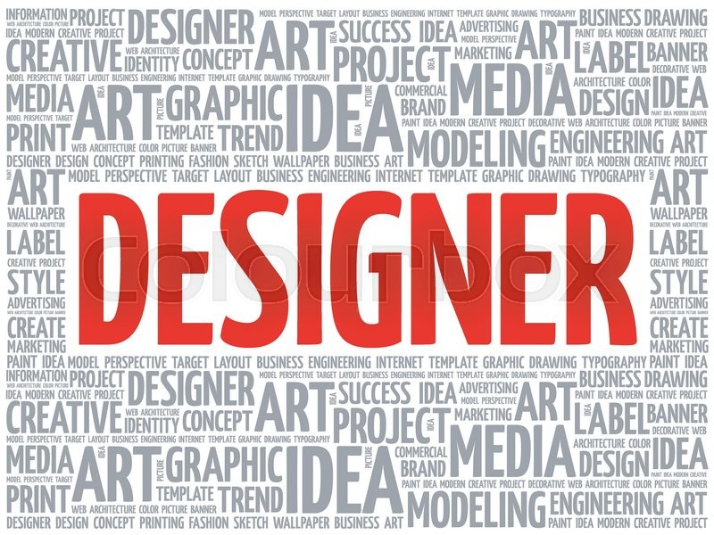 DESIGNER word cloud, creative business ... | Stock vector | Colourbox