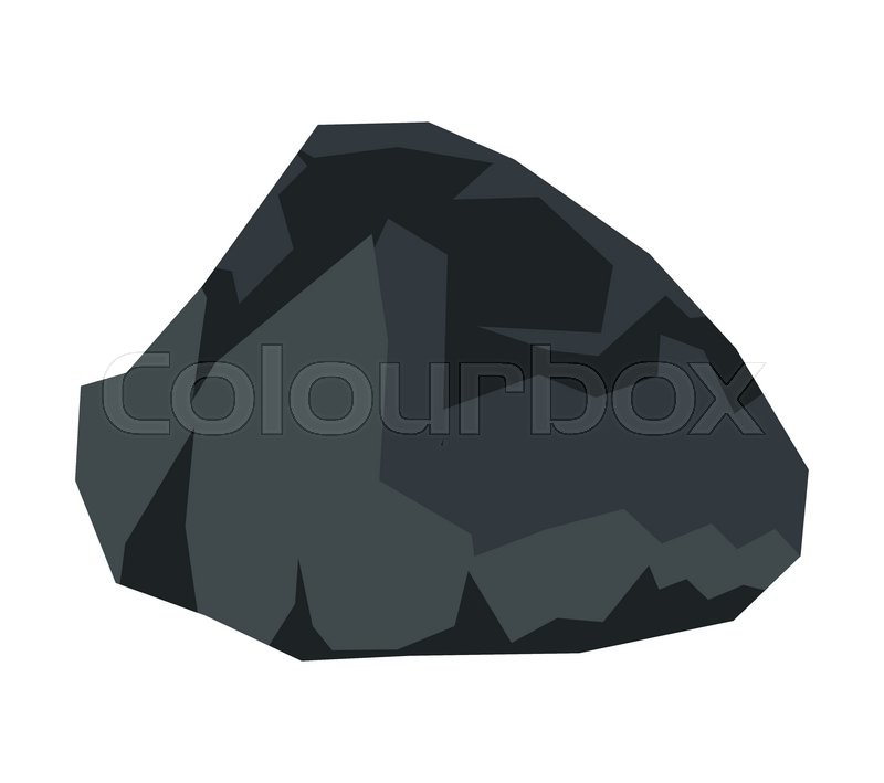 Cartoon stone in white background. ... | Stock Vector | Colourbox