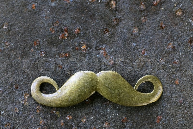 Vintage metal mustache in the hipster ... | Stock image | Colourbox