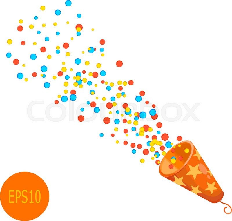 Colored Popper on white background. ... | Stock vector | Colourbox