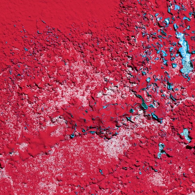 Peeling red paint. Red paint texture. ... | Stock image | Colourbox