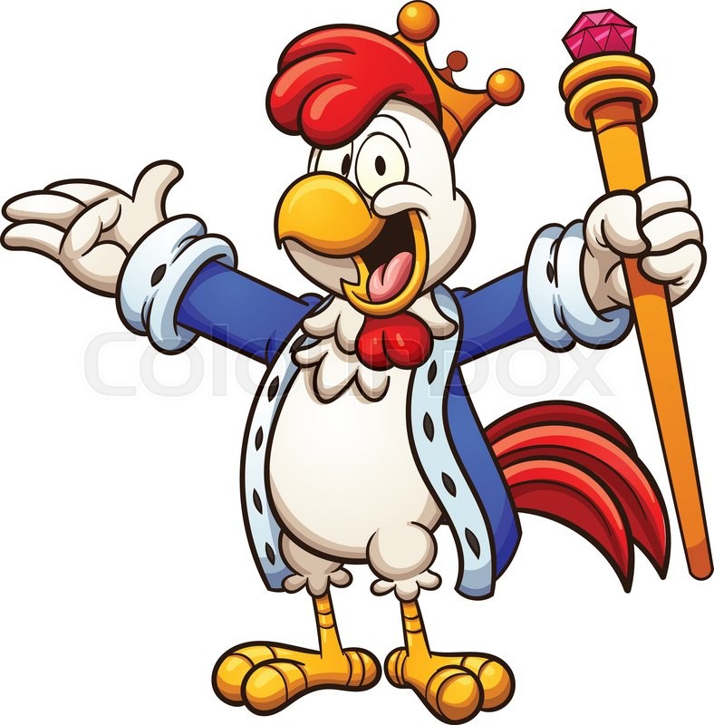 Cartoon chicken king. Vector clipart ... | Stock vector | Colourbox