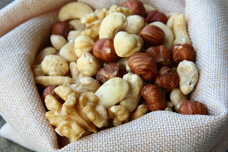 Mix nuts - almonds, cashews hazelnuts ... | Stock image | Colourbox