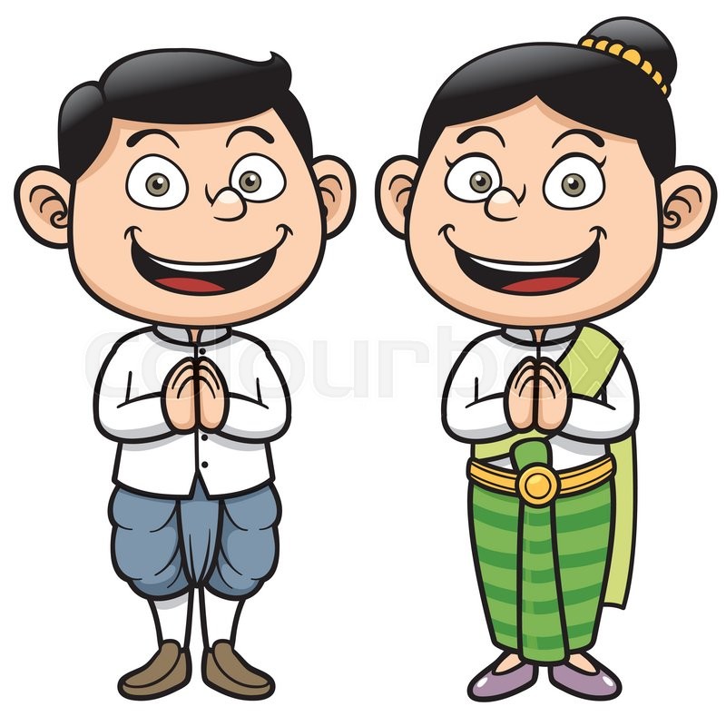 Vector illustration of Thai kids ... | Stock vector | Colourbox