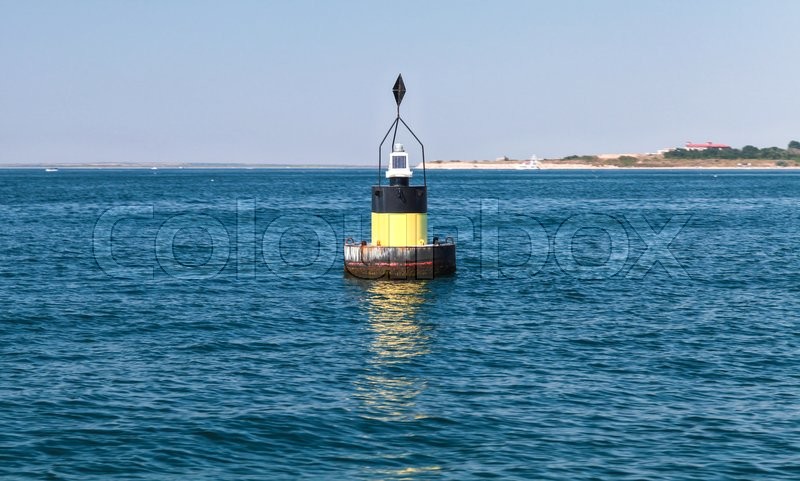 Black modern navigation buoy with ... | Stock Photo | Colourbox