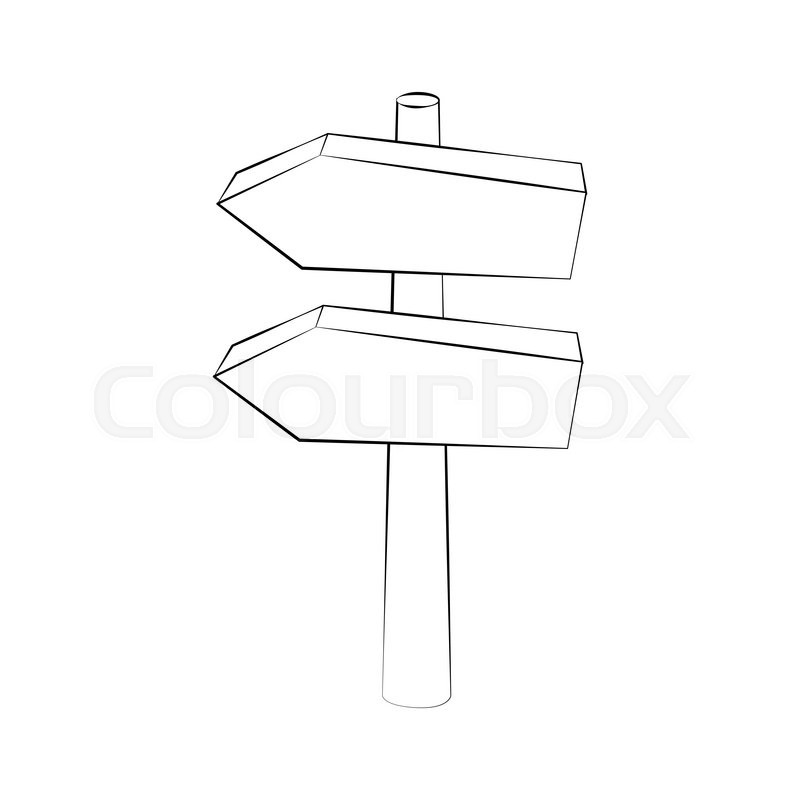 Black outline vector Signs on white ... | Stock vector | Colourbox