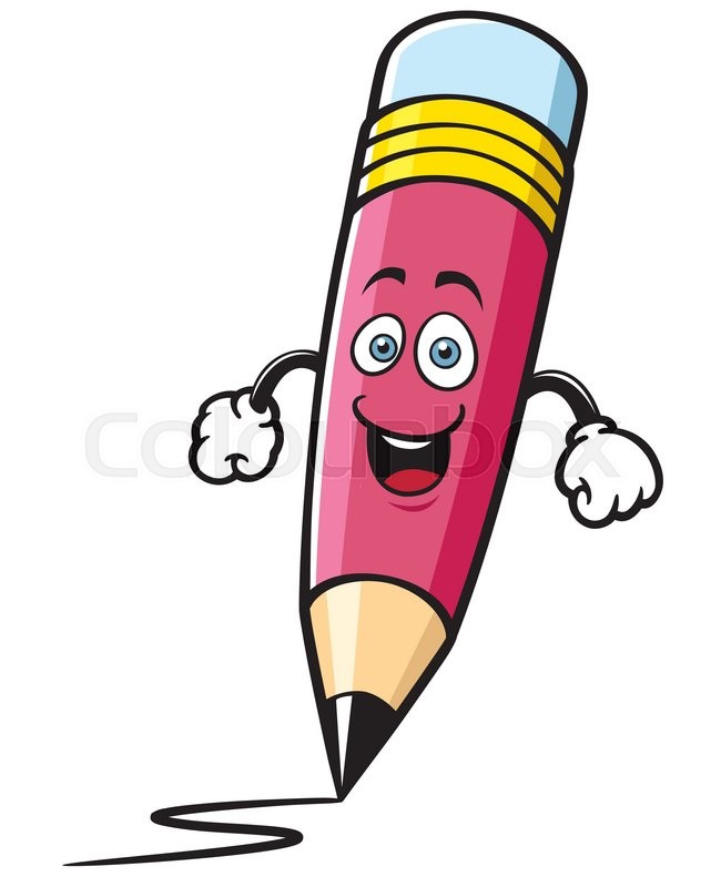 Vector illustration of Cartoon Pencil | Stock vector | Colourbox