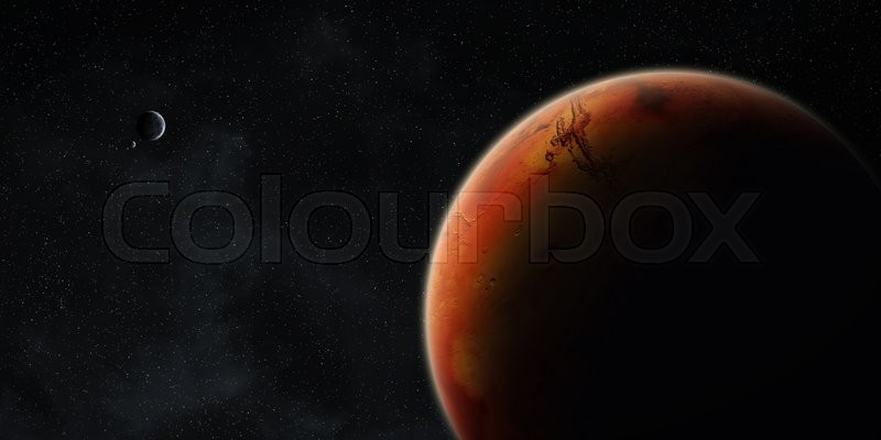 View of the planet Mars from space ... | Stock image | Colourbox