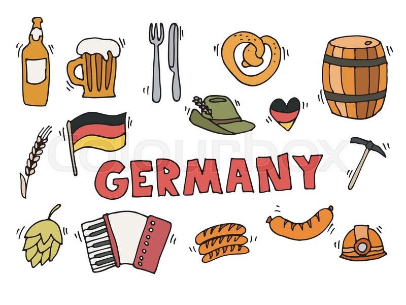 Germany travel traditional food and ... | Stock vector | Colourbox