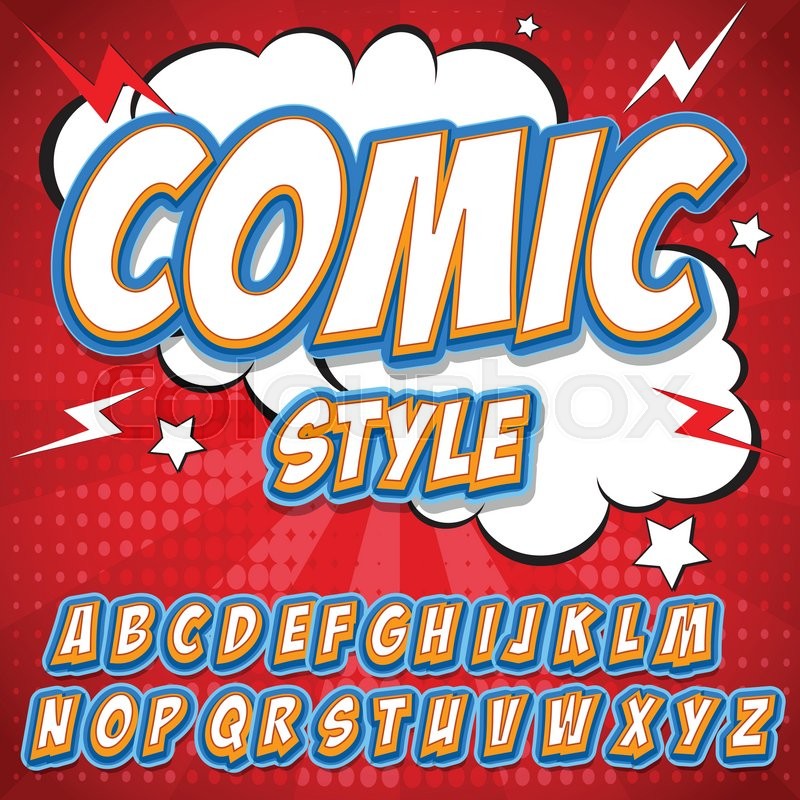 Comics alphabet. Comics alphabet ... | Stock vector | Colourbox