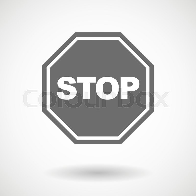 Isolated vector illustration of a stop ... | Stock vector | Colourbox