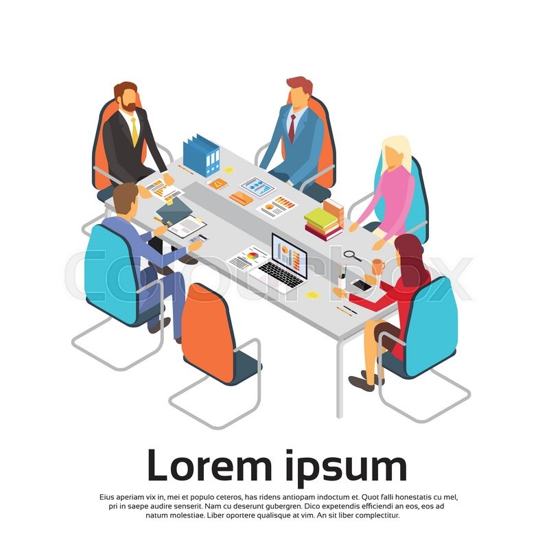 Business People Meeting Vector