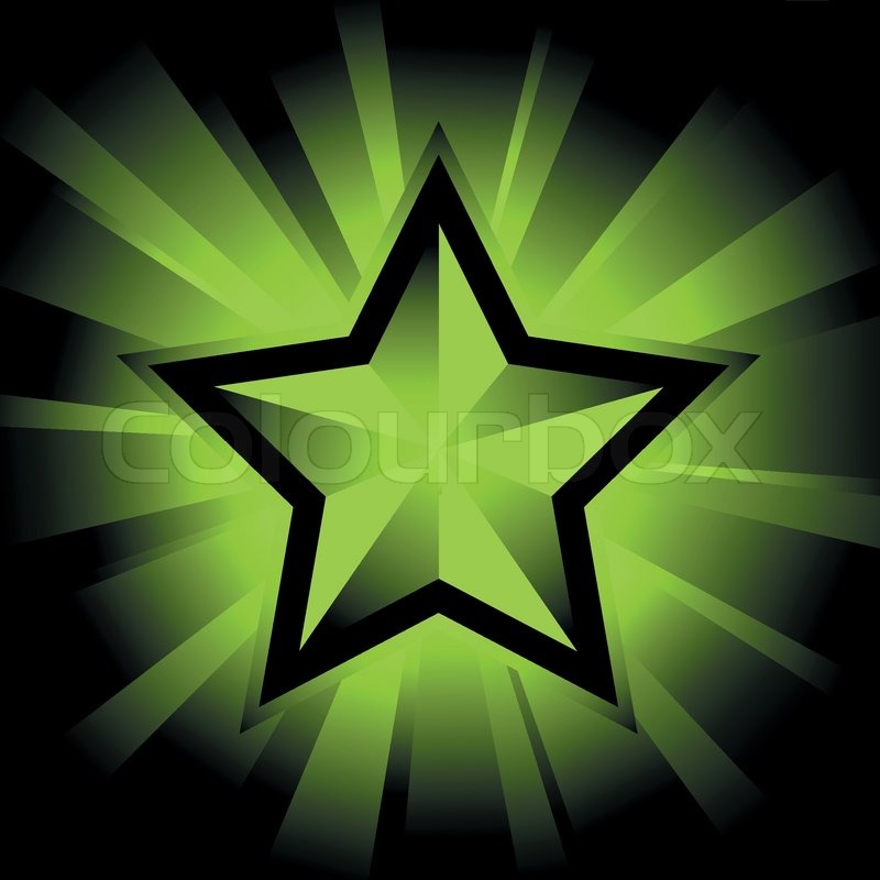 Vector illustration of shining star on ... | Stock vector | Colourbox