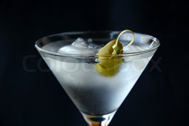 Martini-Glas mit einem schwarzen ... | Stock Bild | Colourbox