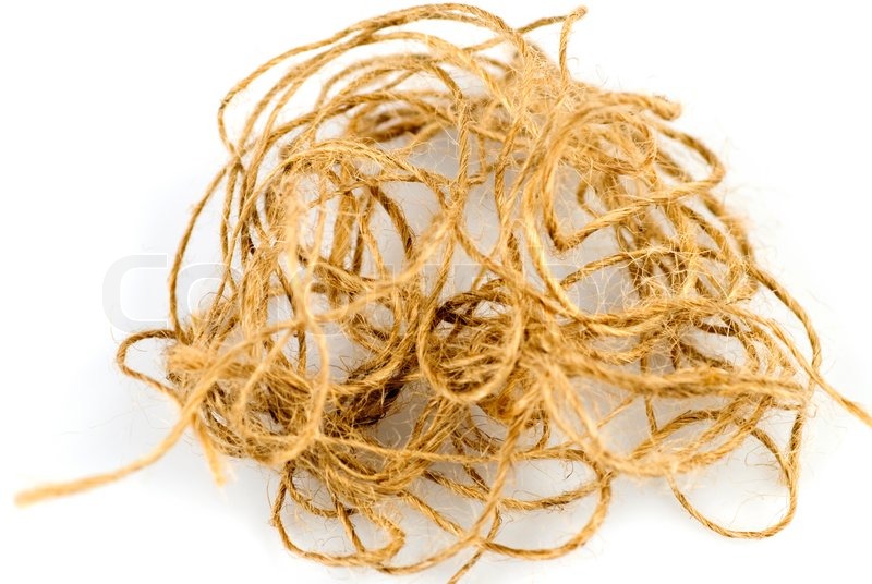 Thread pile close up isolated on white ... | Stock image | Colourbox