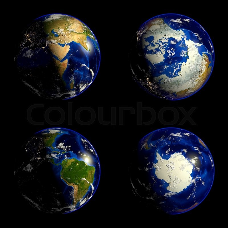 View of Earth set | Stock image | Colourbox