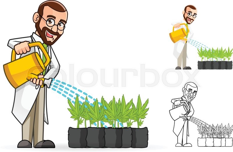 High quality plant scientist cartoon ... | Stock vector | Colourbox