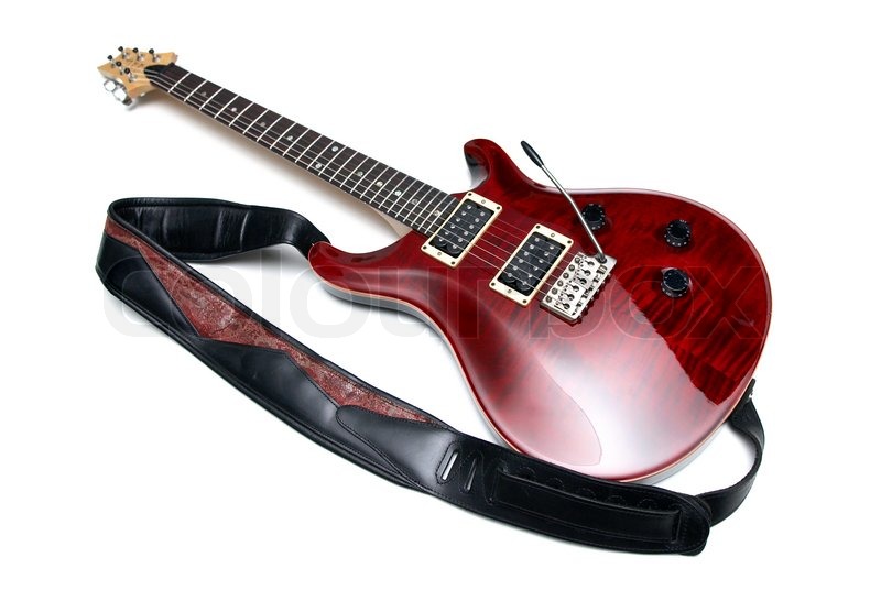 Red electric guitar | Stock image | Colourbox