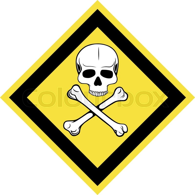 Skull and crossbones symbol. Warning ... | Stock vector | Colourbox