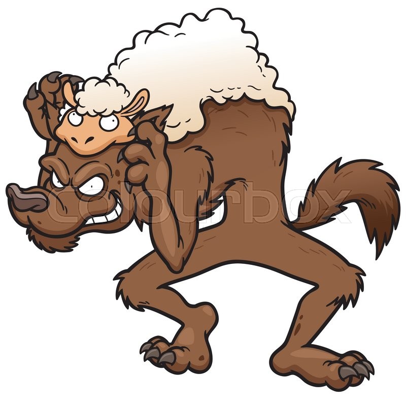 Vector illustration of Cartoon Wolf | Stock vector | Colourbox