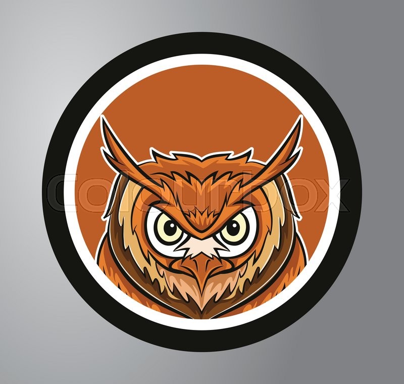 Owls circle sticker | Stock vector | Colourbox