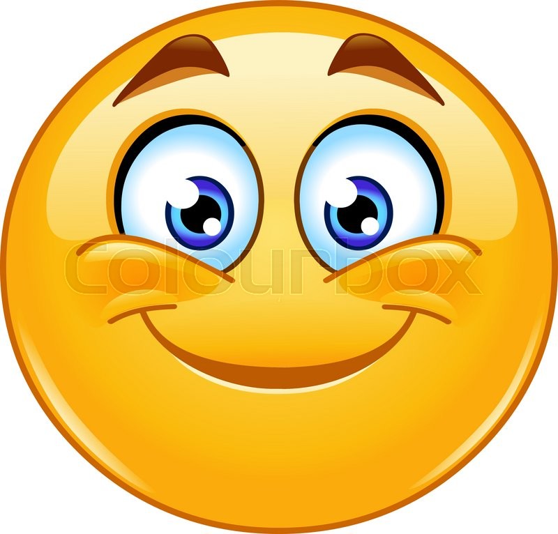 Smiling emoticon | Stock vector | Colourbox