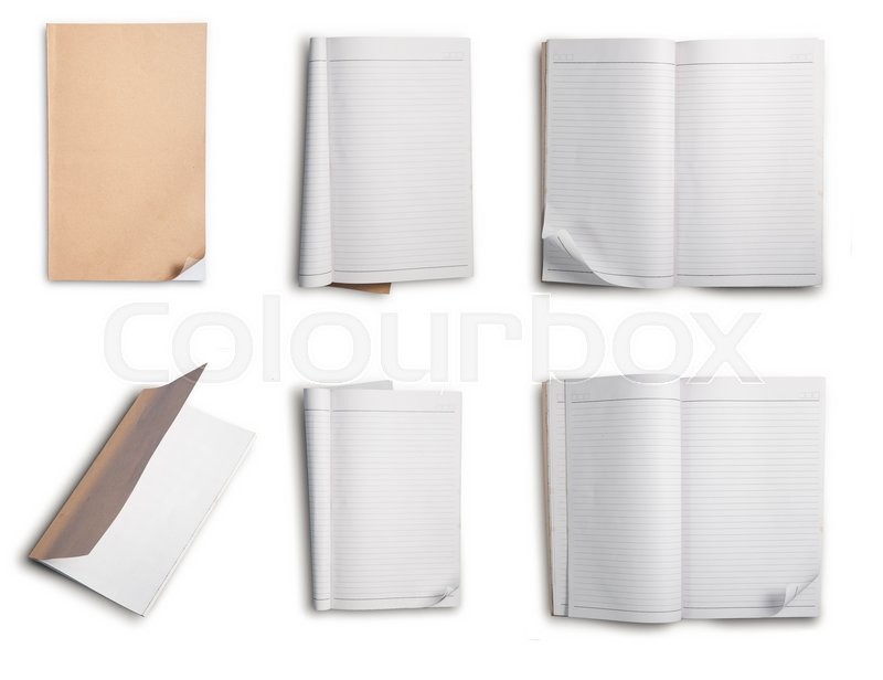 Collection of notebook with white lined ... | Stock image | Colourbox