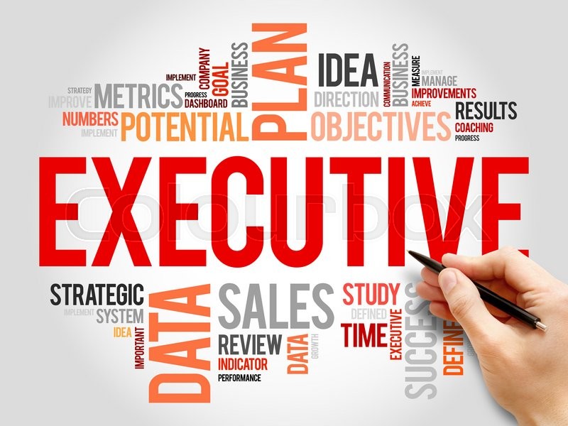 Executive word cloud, business concept | Stock image | Colourbox