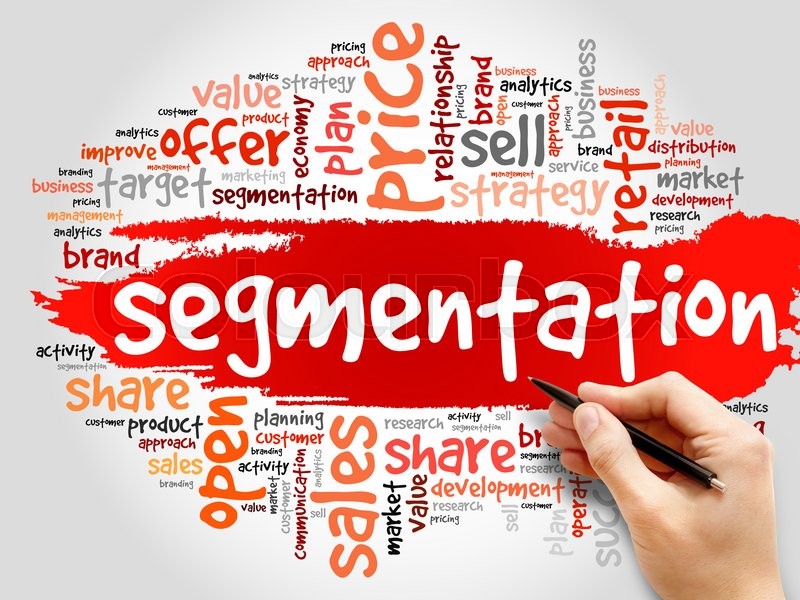 Segmentation word cloud, business ... | Stock image | Colourbox