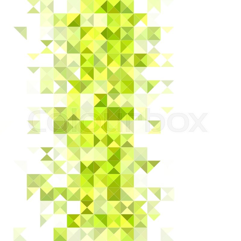 Lime abstract triangle mosaic vector ... | Stock vector | Colourbox