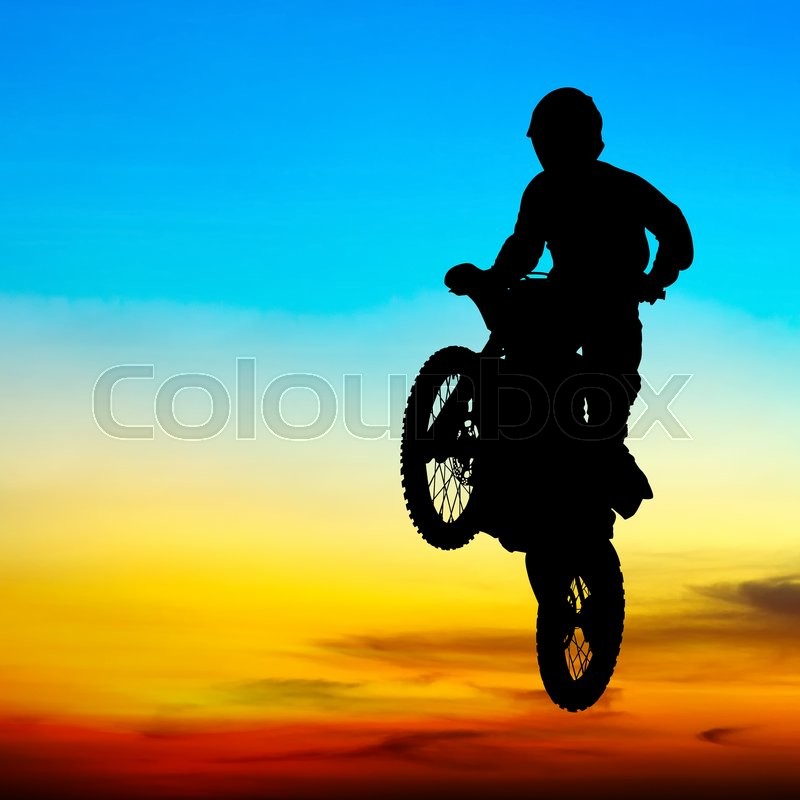 Motocross Jumps Sunset