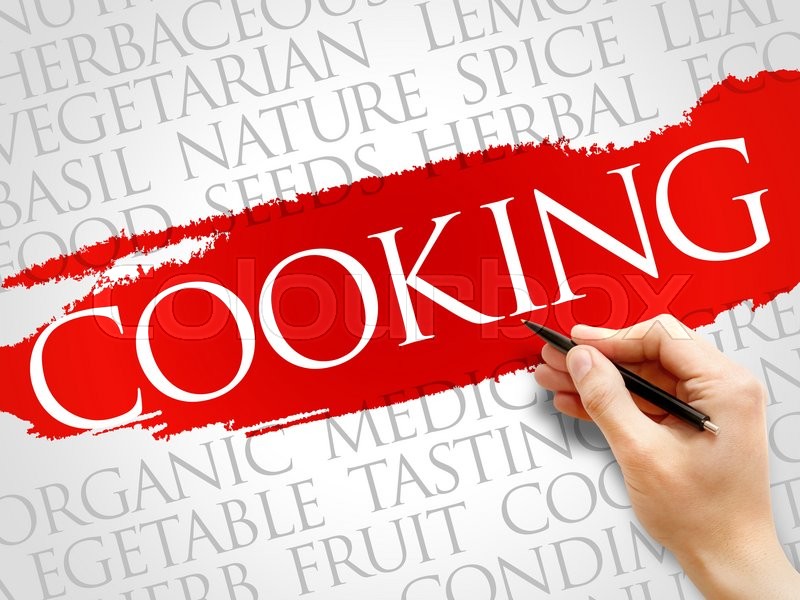 Cooking word cloud, health concept | Stock image | Colourbox