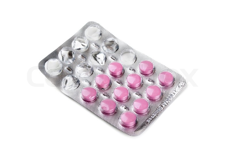 Pack of tablets isolated on a white ... | Stock image | Colourbox